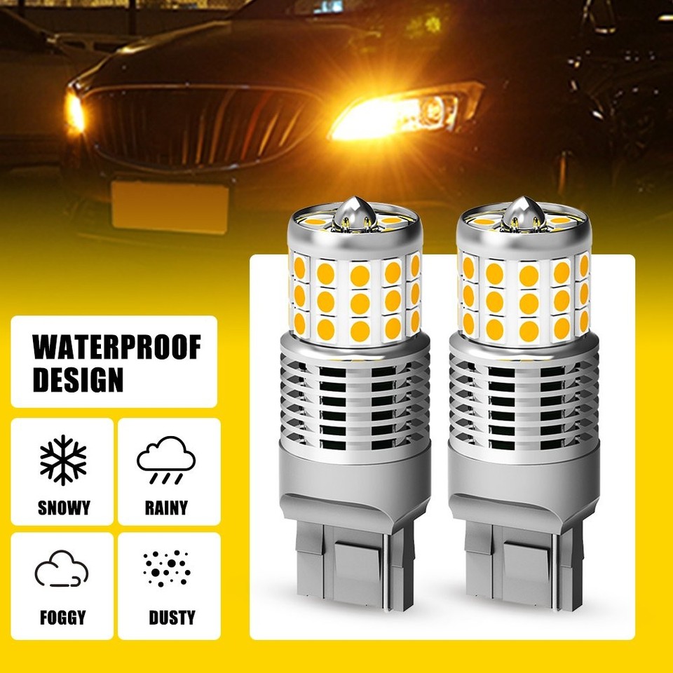 Amber Turn Signal Light LED 7440 AUXITO Bulb 2PCS/SET 1500K Yellow ...