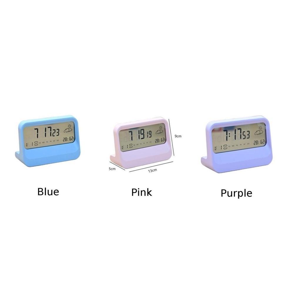 Affichage transparent LCD réveil table de chevet icônes météo compte-up ...