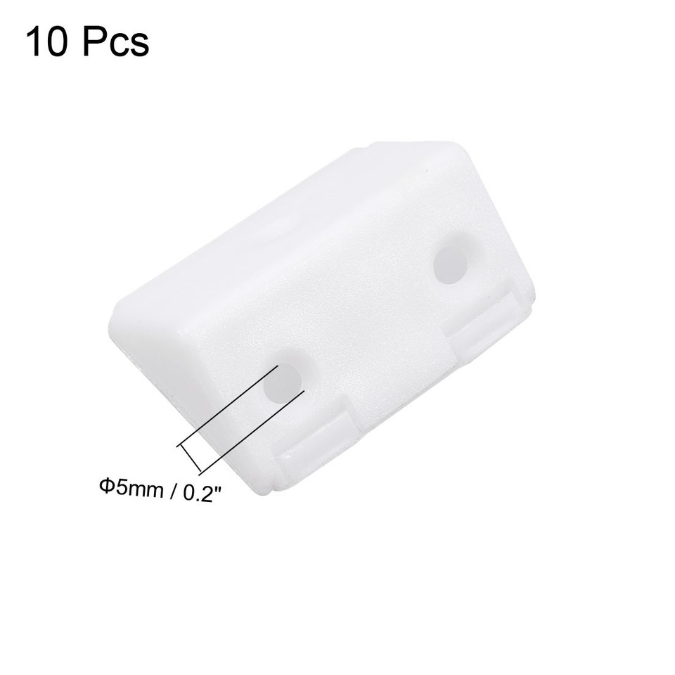 10Pcs Shelf Cabinet Plastic Corner Braces 3 Holes Angle Brackets Cover ...