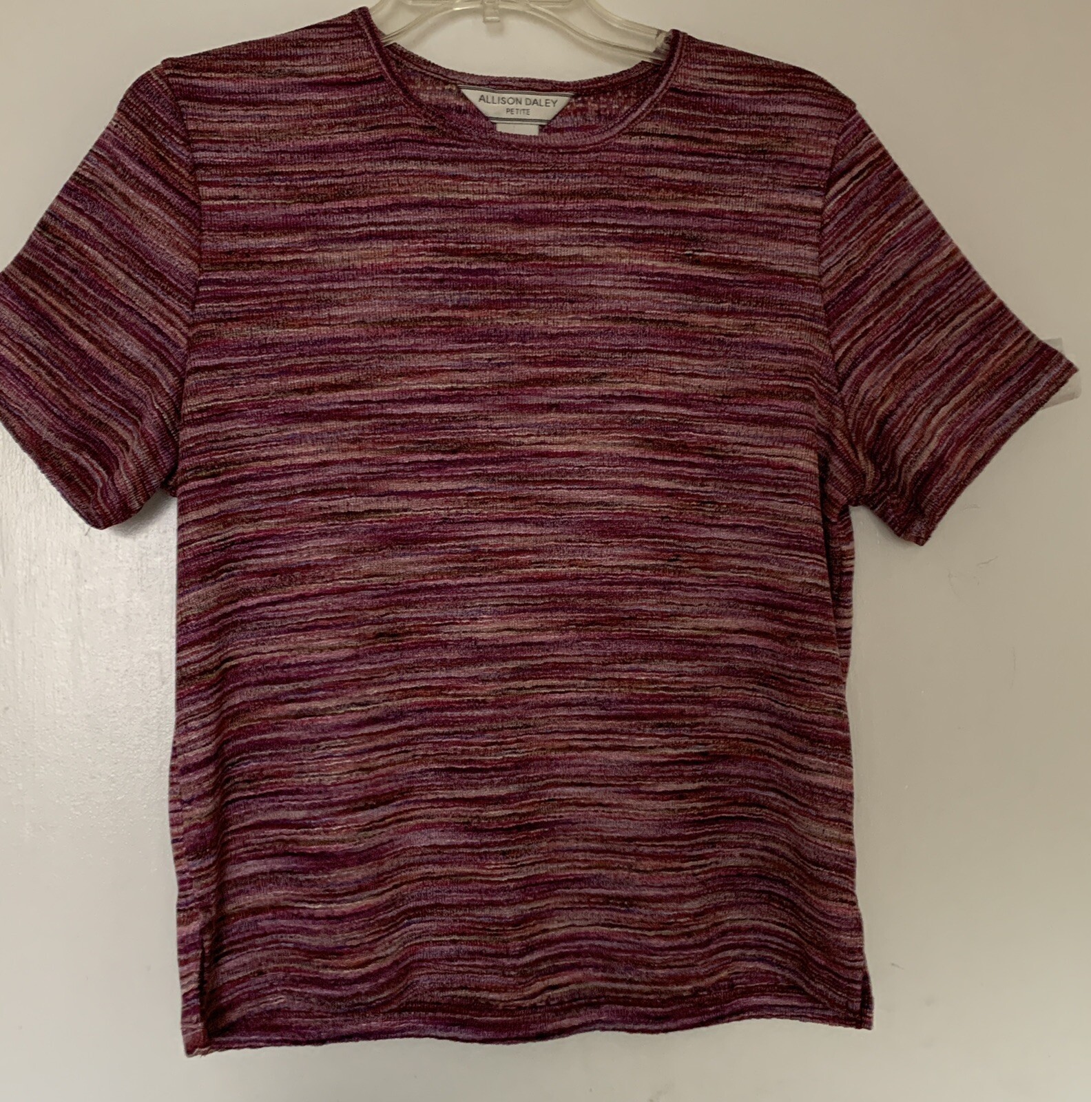 Ashley Daley Multi Colors of Pinks & Purples Petite Pull on Top Size ...