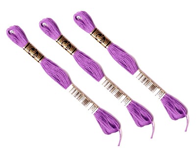 DMC 208 Lot De 3 Échevettes Fils À Broder Mouliné Spécial 8m 25 Coton ...