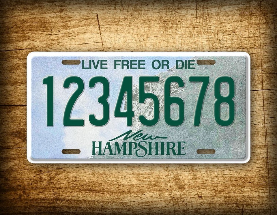 Custom Text New Hampshire Personalized State License Plate Personalized ...