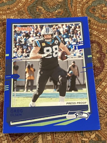 2020 Donruss #52 Greg Olsen Press Proof Blue | eBay