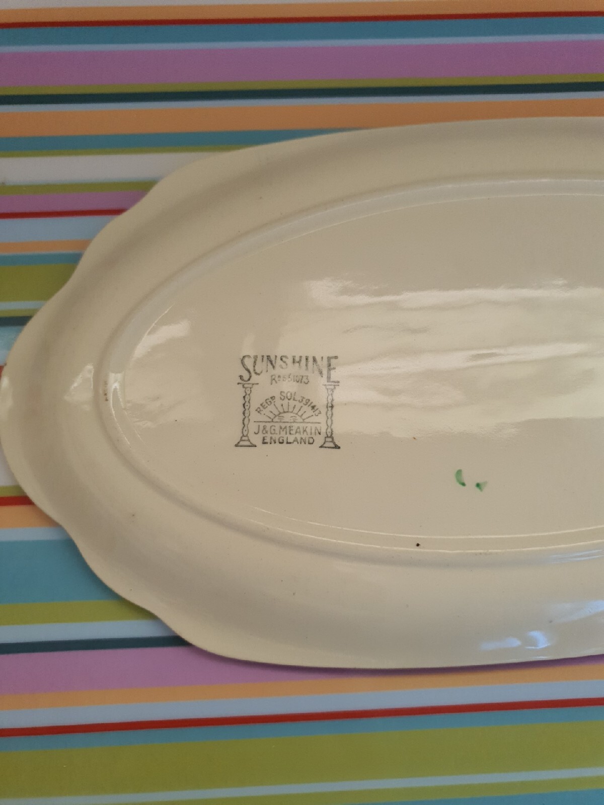 Vintage J&G Meakin Sunshine Cake Sandwich Platter Sol 391413 Cottage ...
