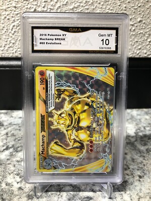 2016 POKEMON XY EVOLUTIONS MACHAMP BREAK GMA GEM MT 10 #53616368 | eBay