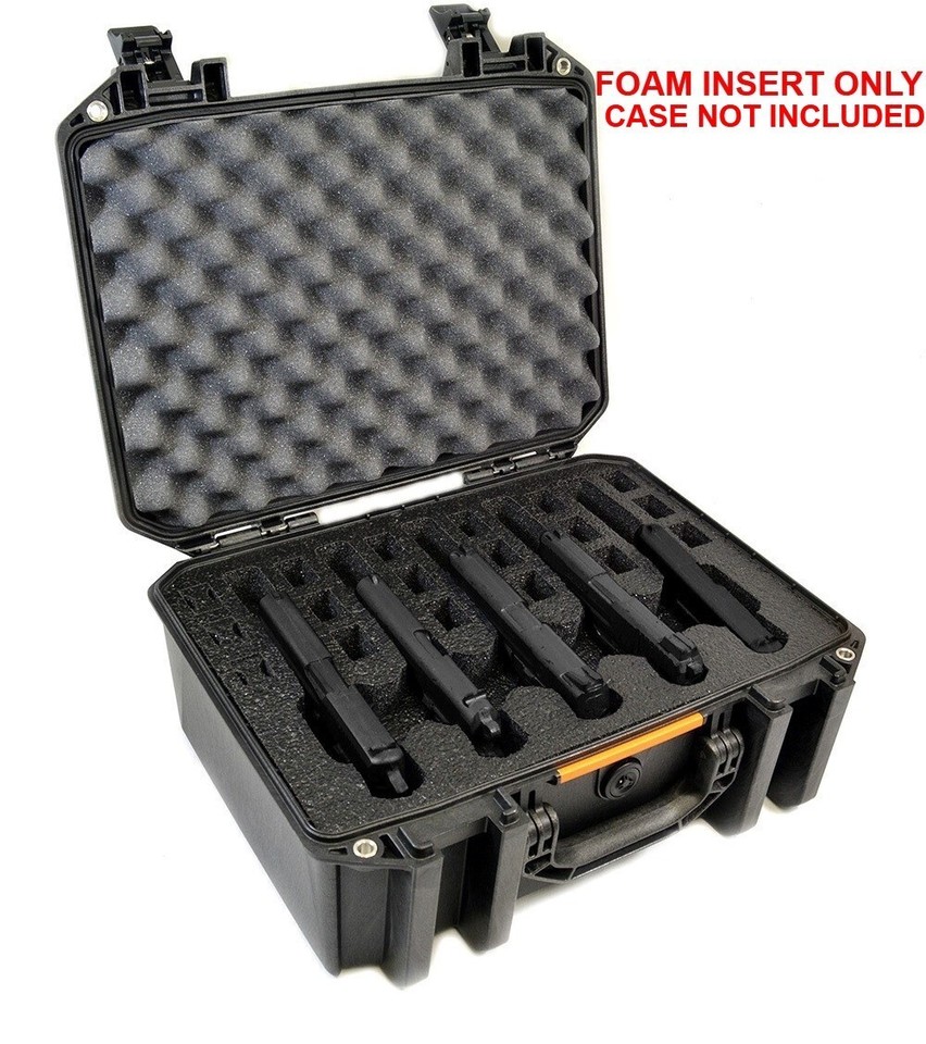 Pelican Vault V300 5 Pistol 18 Mag Custom Replacement Foam Insert Gun ...