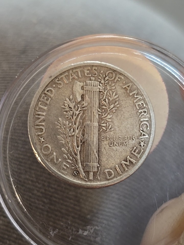 1944 S MERCURY DIME Adolph Weinman’s In Cod We Trust Silver Error Coin ...