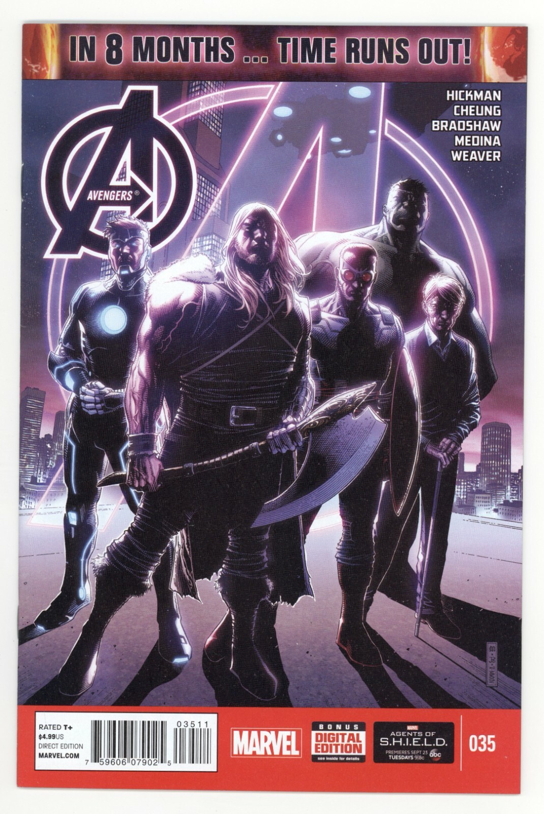 Avengers #35 Cheung Cover A 2014 1st COVER App of Sam Wilson Cap ...