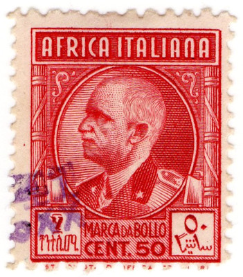 (I.B) Italy (Africa Colonies) Revenue : Marca da Bollo 50c (perf 11 x ...