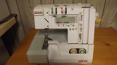 Elna lock PRO 5 DC SERGER SEWING MACHINE Untested No Power Cord ...