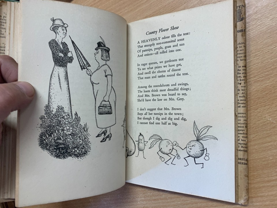 1944 "MORE GREEN FINGERS" REGINALD ARKELL GARDENING POEMS HARDBACK BOOK ...