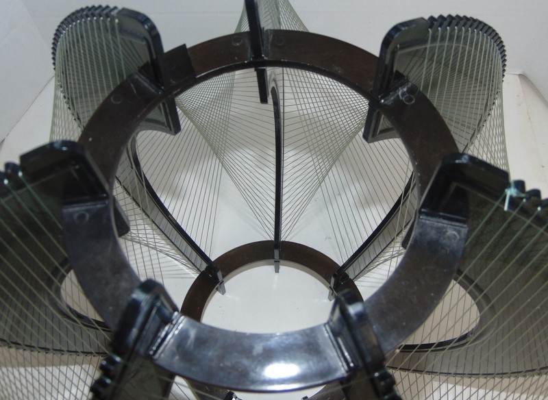 Vintage LARGE Retro Mid Century Modern Lucite String Art Swag Lamp ...