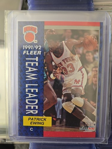 1991-92 Fleer Team Leader Basketball Card #389 Patrick Ewing Knicks | eBay