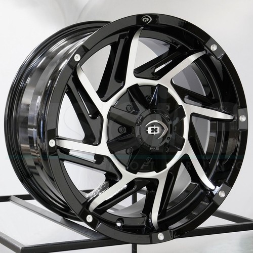 18x9 Black Machined Wheels Vision 422 Prowler 6x5.5/6x139.7 -12 (Set of ...