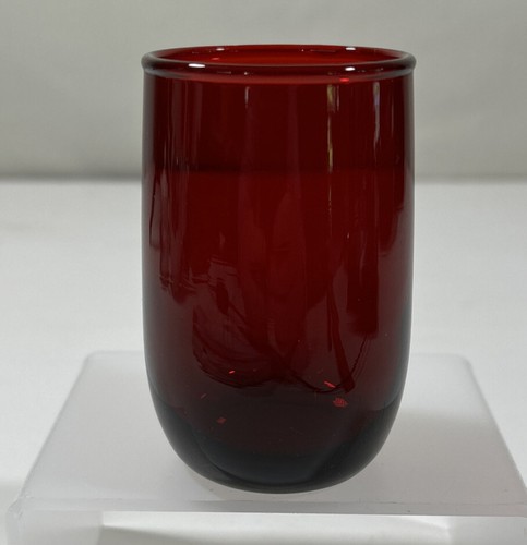 ANCHOR -Roly Poly Royal Ruby- Flat Juice Glass, 5 oz. 3-3/8" Tall ...