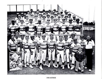 1980 HOUSTON ASTROS 8X10 TEAM PHOTO RYAN ASHBY NIEKRO BASEBALL TEXAS ...