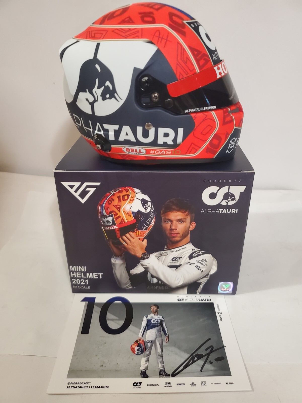 Pierre Gasly 2021 1:2 Mini Helmet - Signed | eBay