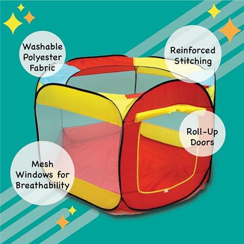 Kids Ball Pit Large Pop Up Ball Pit Tent for Toddlers - Indoor ...