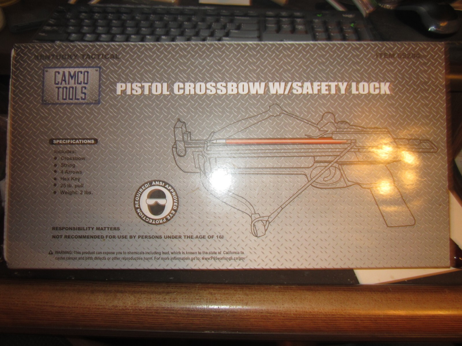 NEW PISTOL CROSSBOW Made by CAMCO TOOLS Safety Lock, 4 Arrows/Bolts ...
