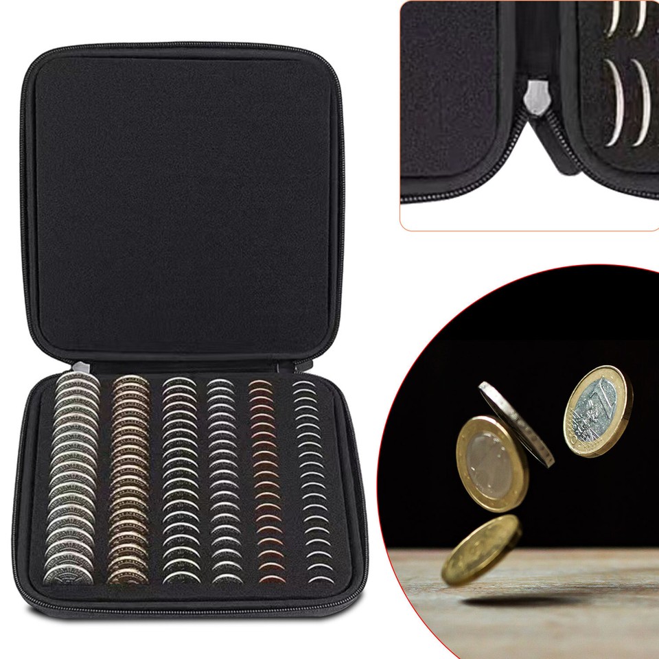Coins Collection Foam Storage Organizer Box Coins Collector Case Holder ...
