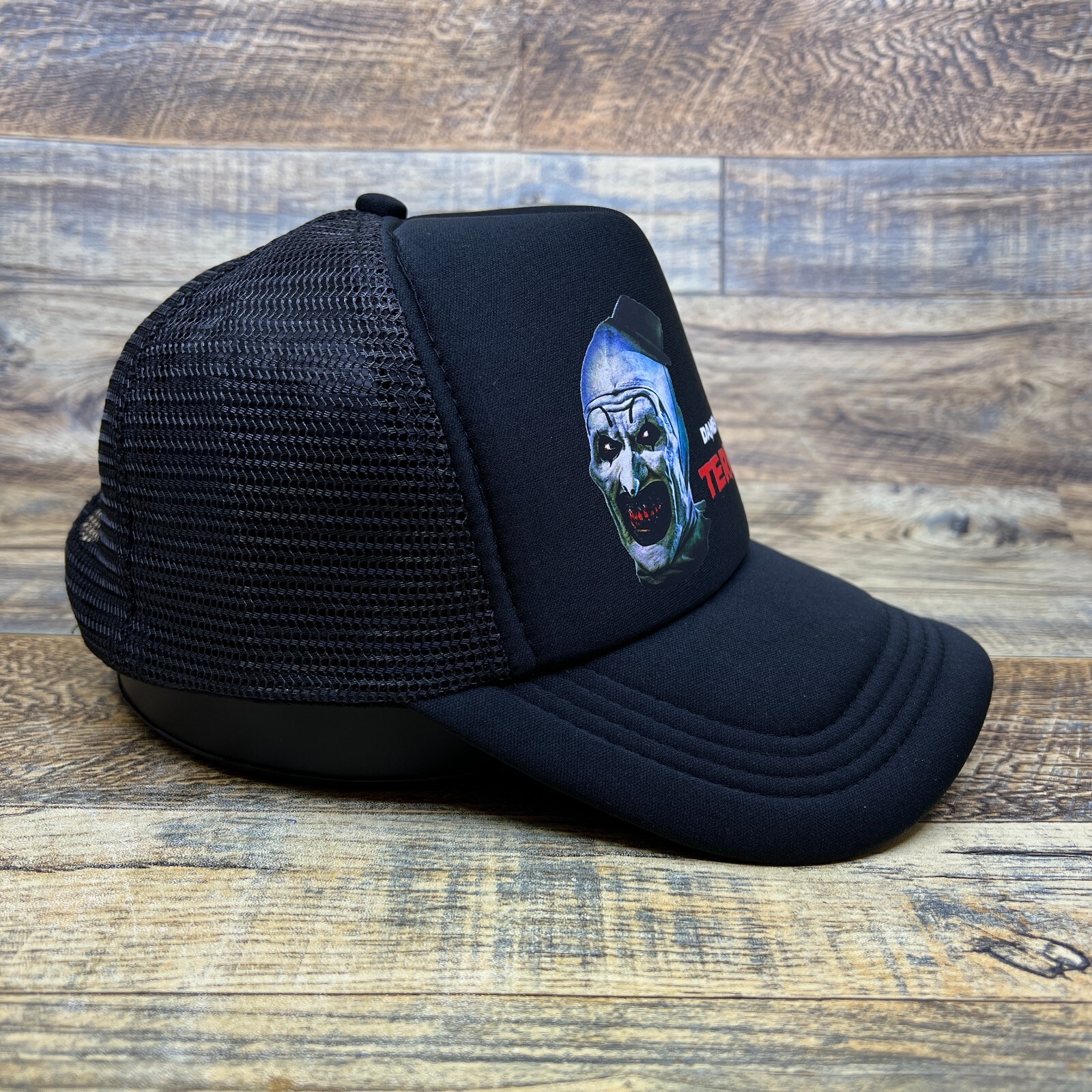 Terrifier Unisex Trucker Hat Black Snapback Art The Clown Horror Movie ...