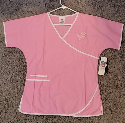 New Women's Detroit Lions Scrub Top - Size Small | eBay