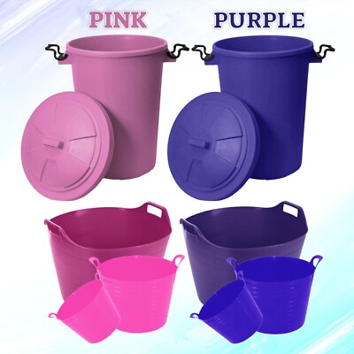50L Bin, 20L/40L/70L Flexi Tub Plastic Dustbin HEAVY DUTY Storage ...