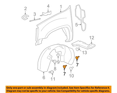 GM OEM 07-24 Acadia Fender Fender Components-Fender Liner Retainer ...