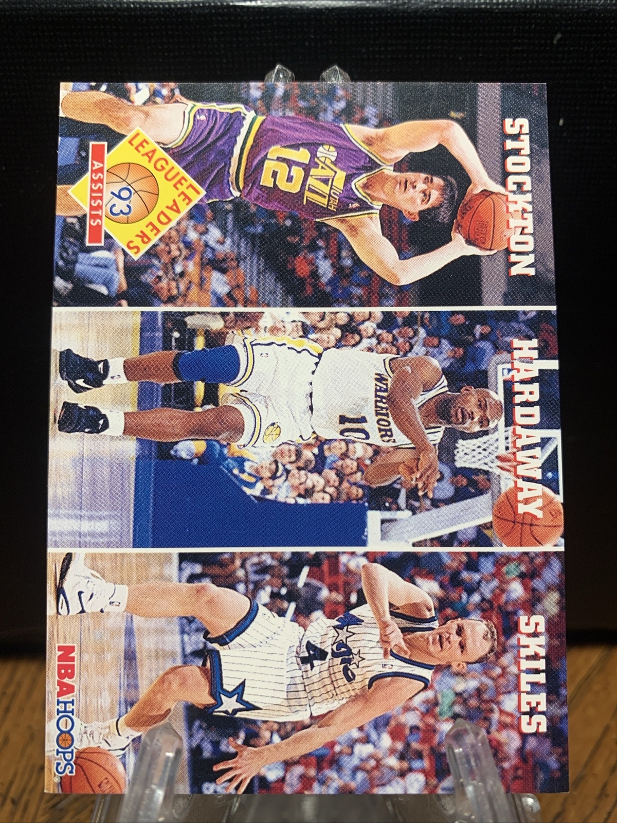1993-94 NBA Hoops League Leaders Assists John Stockton/Tim Hardaway ...