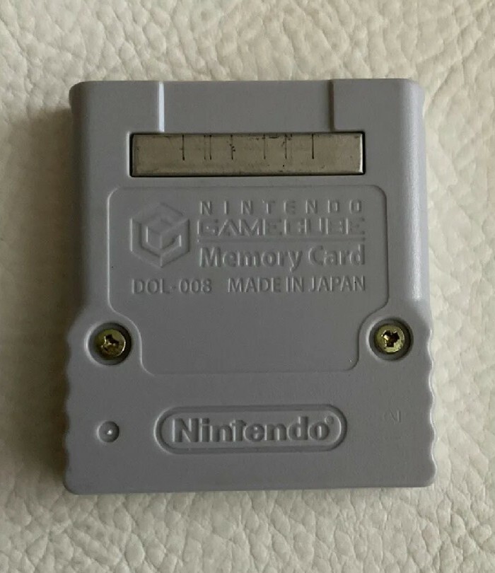 Official Nintendo Gamecube Memory Card 59 Blocks DOL-008 Gray - Read ...