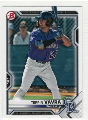Terrin Vavra 2021 Bowman Baseball #BP-100 Rockies | eBay