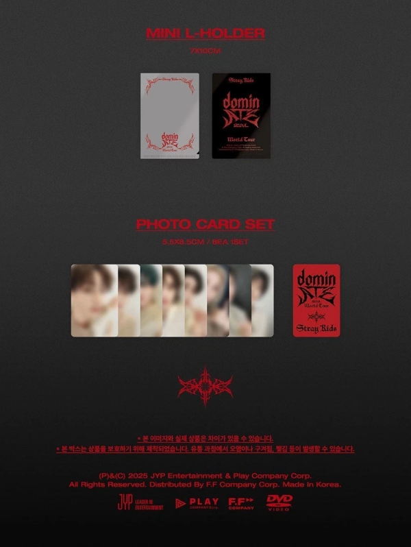 STRAY KIDS WORLD TOUR DOMINATE SEOUL DVD/3Disc+Foto Buch+Poster+8 Karte ...