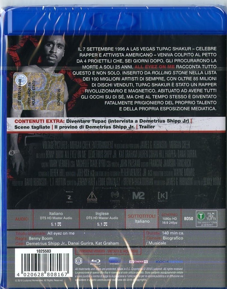 All Eyez on Me (Blu-ray) Graham Harper Ilonzeh Cohan Boom Benny (UK ...