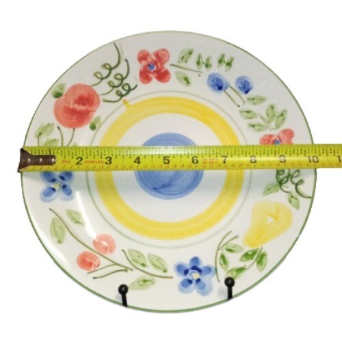 Gibson Designs BOUNTIFUL Dinner Plate 10 1/8” D Yellow Blue Circle ...