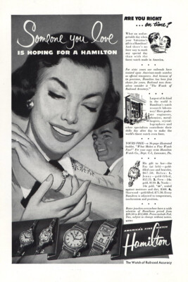 1952 Hamilton Watch: Jenny Fern Norde Watches Vintage Print Ad | eBay