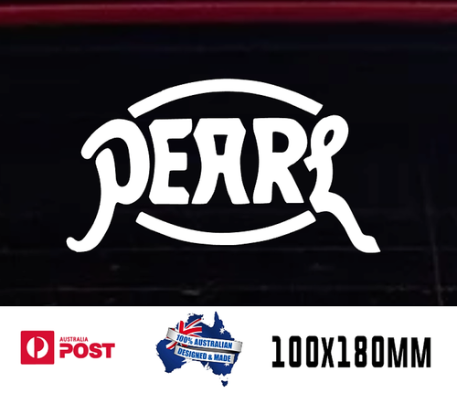 2x Pearl Drums Windshield Windscreen Laptop Sticker Decal 180mm BLACK ...
