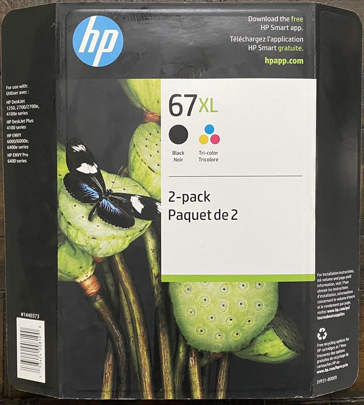 New Genuine HP 67XL Black & Color Ink Cartridge IN DATE EXP 2025
