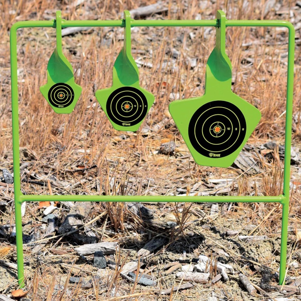 Steel Shooting Spinning Targets Auto Reset Stand Set Metal Pistol Rifle ...