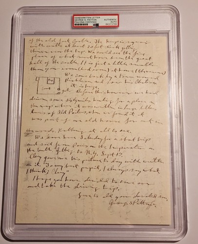 George Patton Autograph Letter PSA DNA Signed Auto WW2 Military General ...