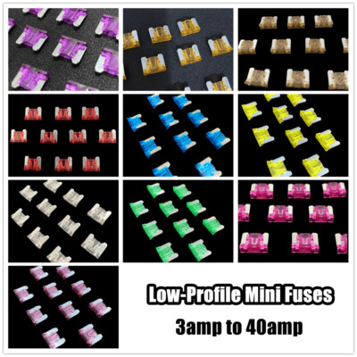 Micro Low Profile Mini Blade Fuses 3/5/7.5/10/15/20/30/35/40A LP-mini ...