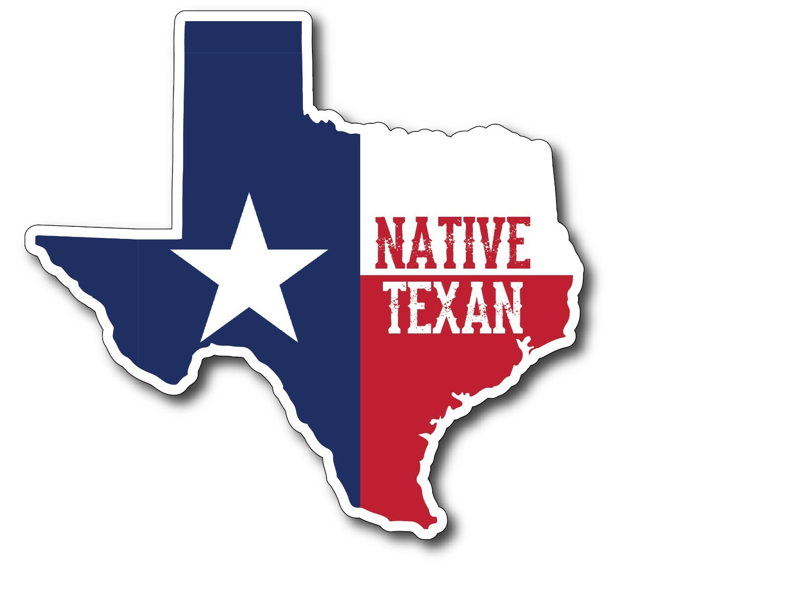 Native Texas Texan State Flag Vinyl Decal Bumper Sticker Truck Car ...