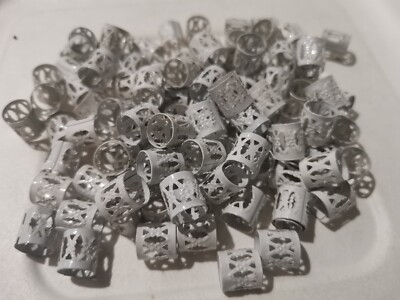 200pcs White DREADLOCK PLATTING Braiding Hair Beads Cuff Accessory ...