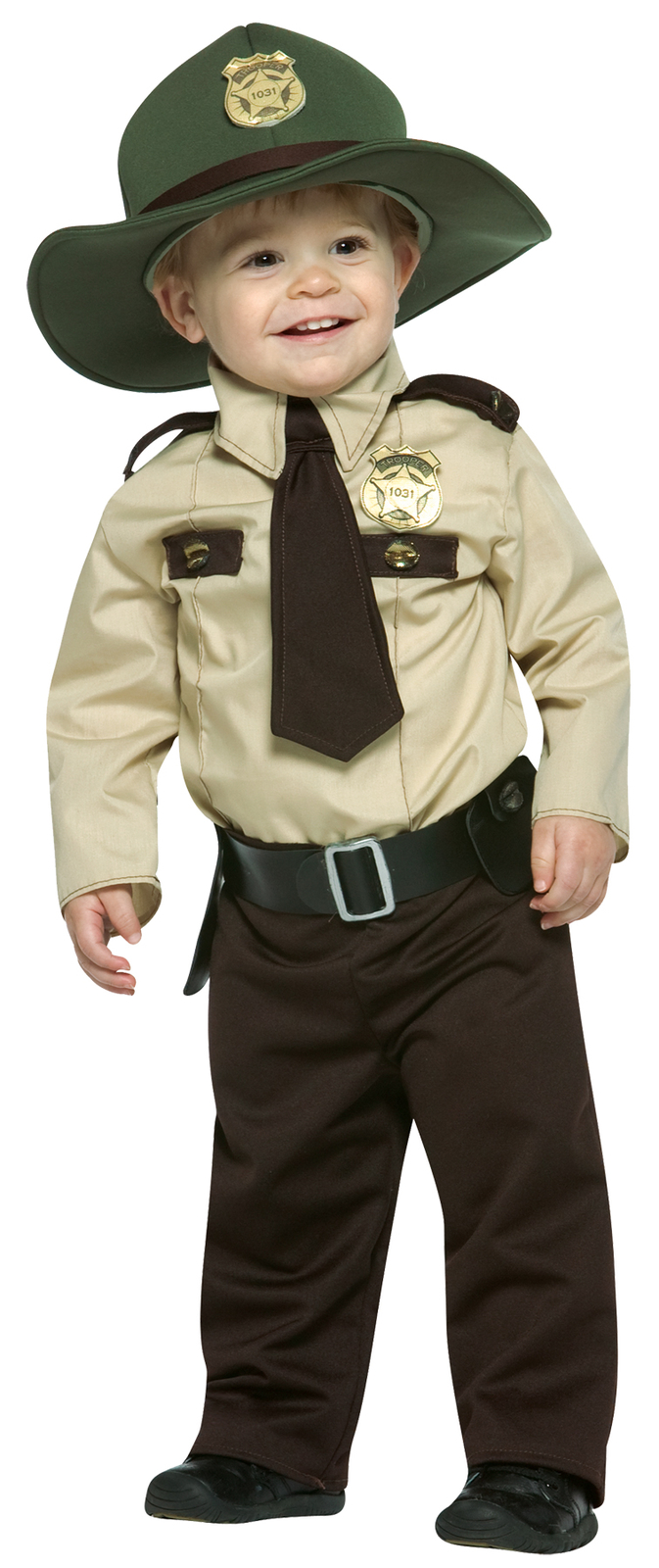 Future Trooper Child Costume Khaki State Police Officer Cop Halloween ...