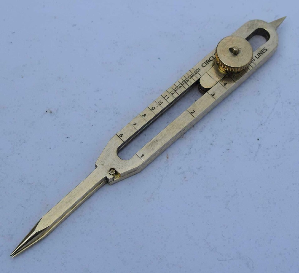 Solid Brass 6" Navigational Compass Caliper Divider Drafting ...