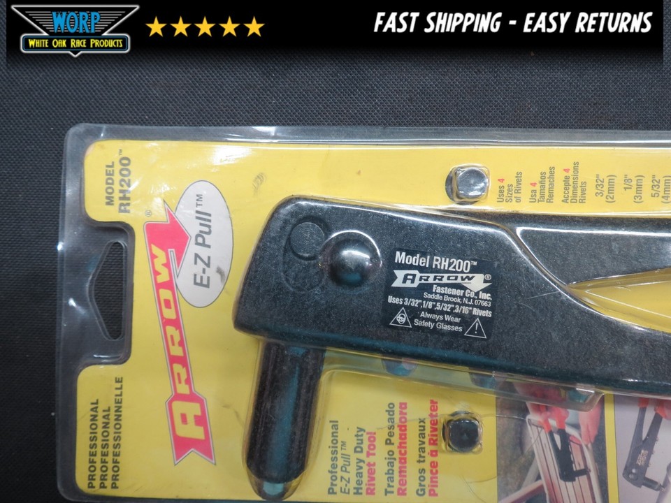 ARROW USA E Z PULL RIVET GUNS 2X RH200 3/32 1/8 5/32 3/16 RIVETER WITH ...