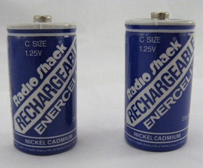 Radio Shack Enercell NiCad Rechargeable C Cell Battery 2 PCS Vintage ...