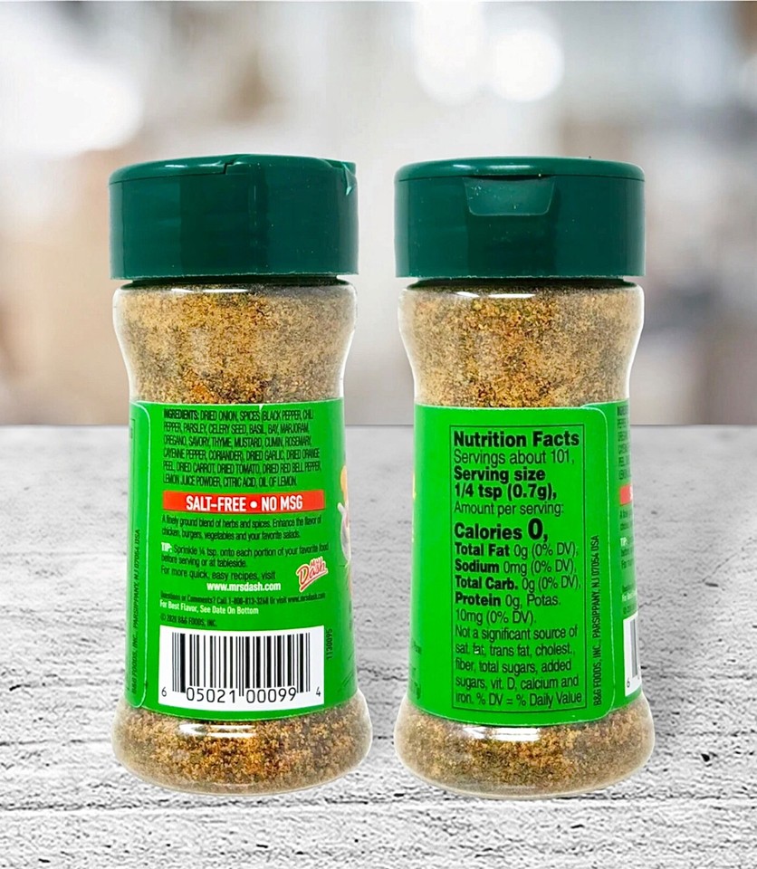 Dash Salt-Free Table Blend Seasoning Blend ~ No MSG~2.5oz Each | eBay
