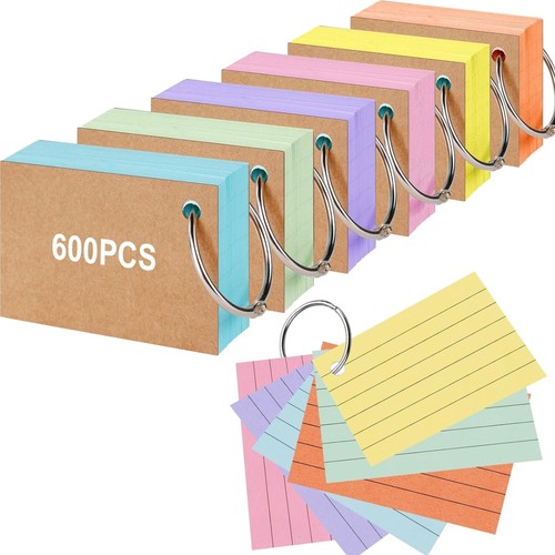 Tarjetas Estudio, Flashcards, Multi Color, 600pcs, 7.4x5.1cm, Ideal ...