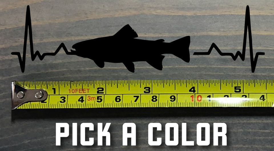 Fly Fishing Sticker Decal 5.5" Yeti Trout Mountains Rio Abel Ross Reels ...