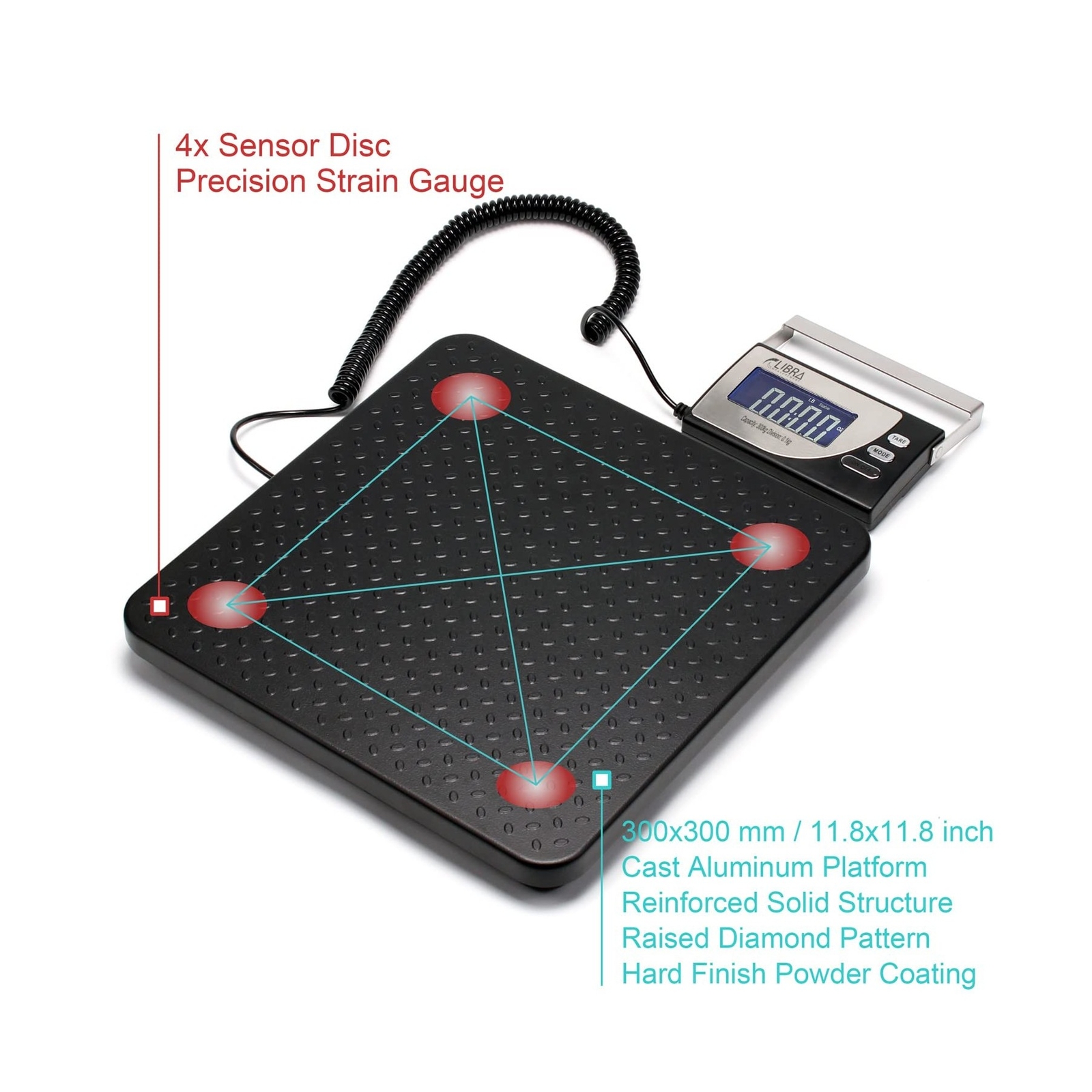 660 lb (300 kg) Digital Heavy Duty Postal Shipping Scale, Cast Aluminum ...
